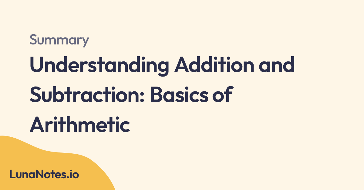 Understanding Addition and Subtraction: Basics of Arithmetic | Video ... Understanding Addition and Subtraction: Basics of Arithmetic | Video ...